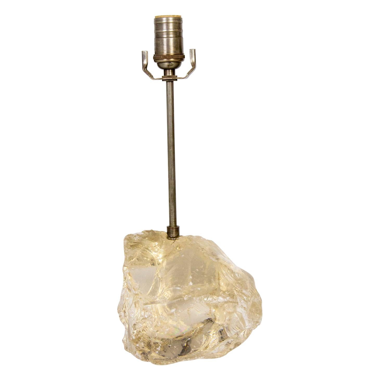 Crystal Clear Cullet Glass Lamp For Sale at 1stDibs