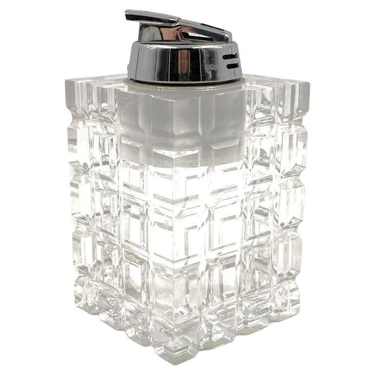 Clear Lucite table lighter, Italy 1970s For Sale at 1stDibs