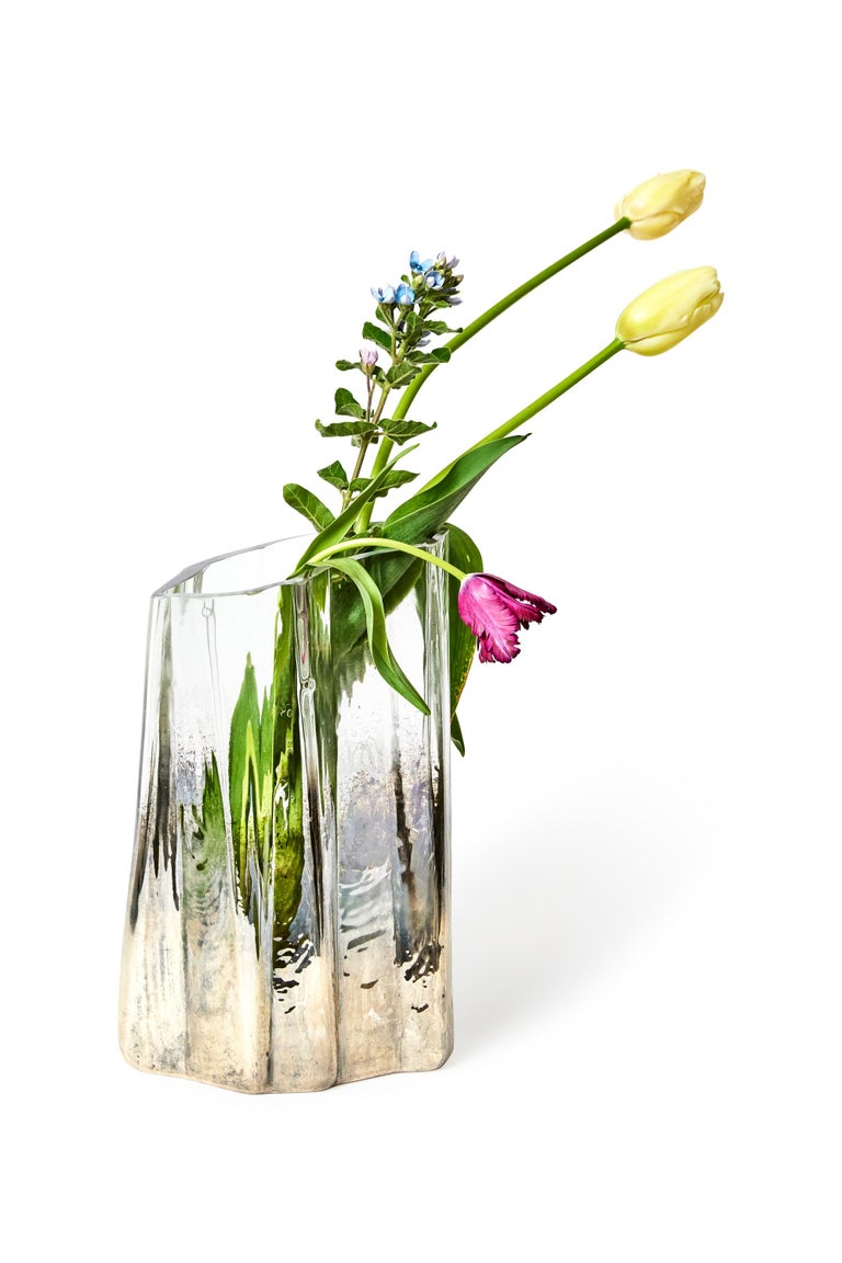 Cleaving Ghost Vase in Mercury and Glass by Gregory Nangle For Sale at ...