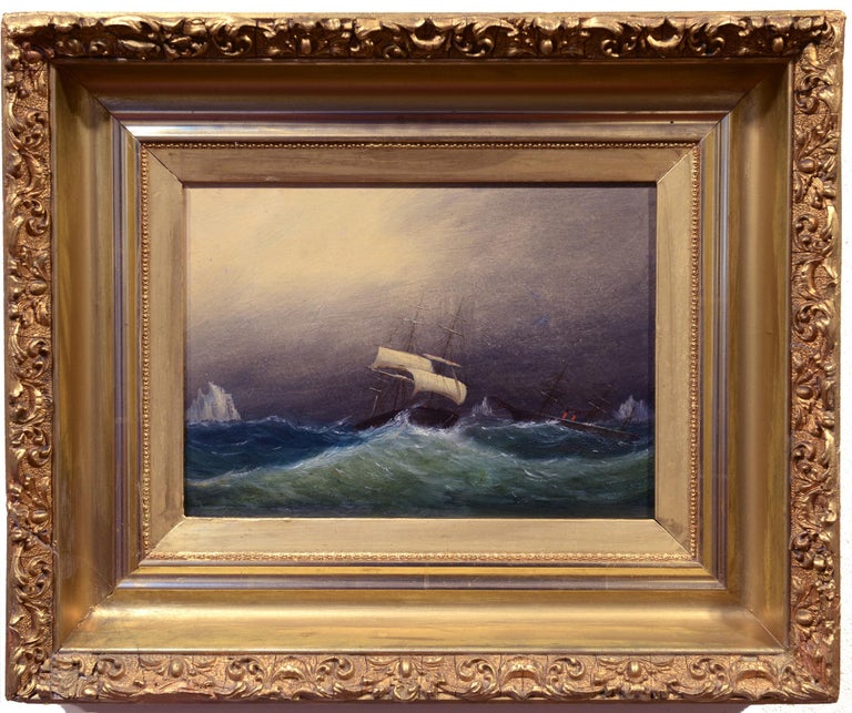 Clement Drew - Ship and Steamer in a Gale, Clement Drew, Sailing, Sea ...