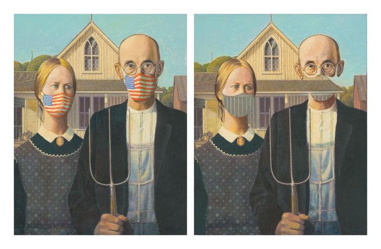 American Gothic Painting By Grant Wood