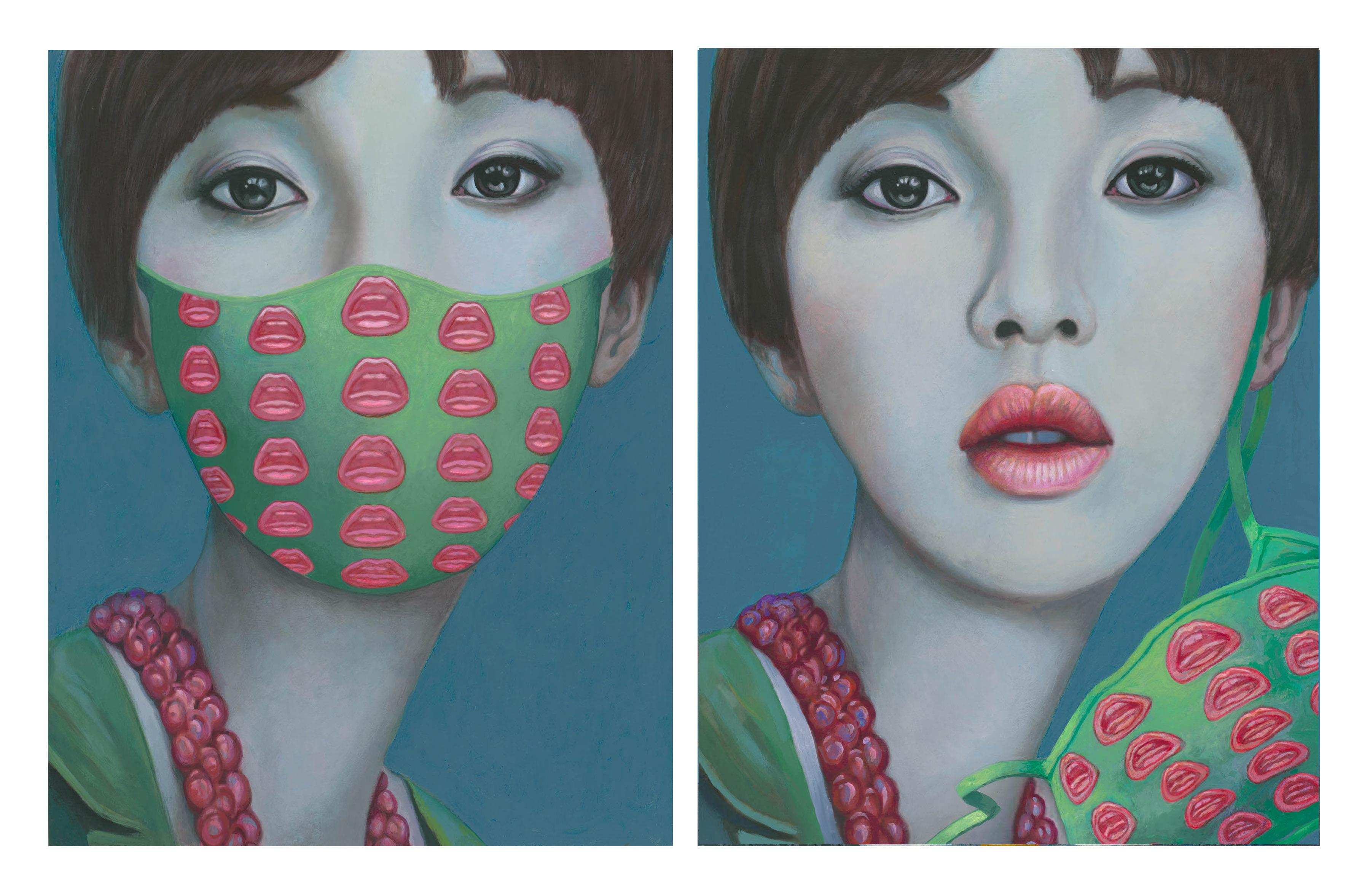 Clement Kamena - Ling Jian “Army Princess” with Tom Wesselmann‘s mask ...