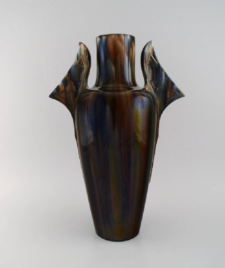 Clément Massier '1845-1917', France, Large Vase in Glazed Ceramics For ...