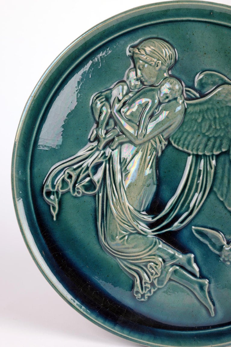 Clement Massier French Majolica Glazed Art Pottery Wall Plaque For Sale ...