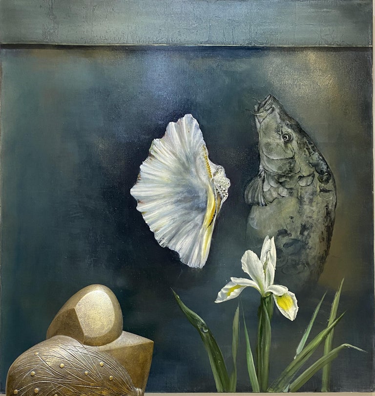 Clément Rosenthal - Clément Rosenthal Oil on canvas n°10 Iris fish and ...