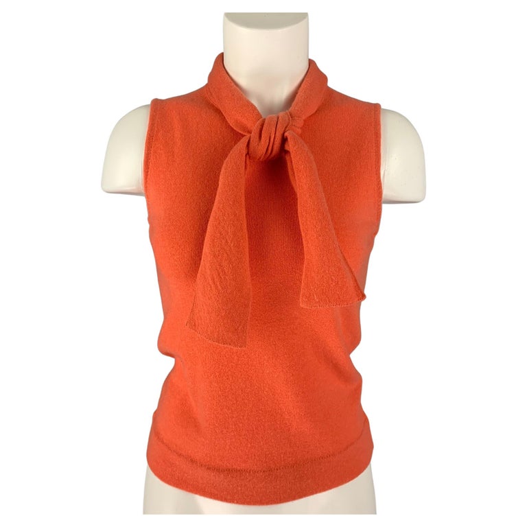 CLEMENTS RIBEIRO Size S Orange Cashmere Knitted Casual Top For Sale at ...