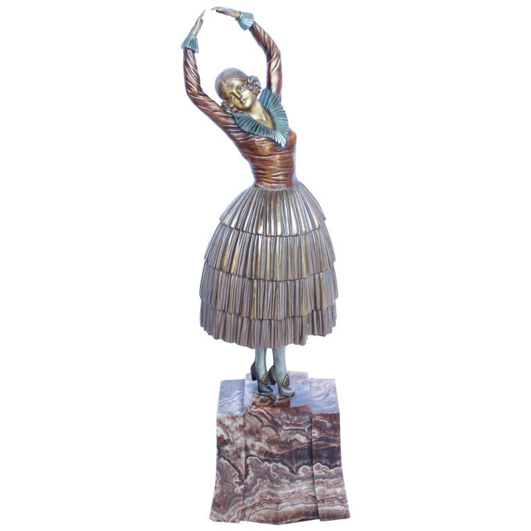 Demétre Chiparus "Cleo" Cold Painted Bronze Sculpture Signed Chiparus ...