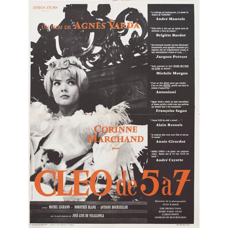Cleo from 5 to 7 1962 French Moyenne Film Poster For Sale at 1stDibs