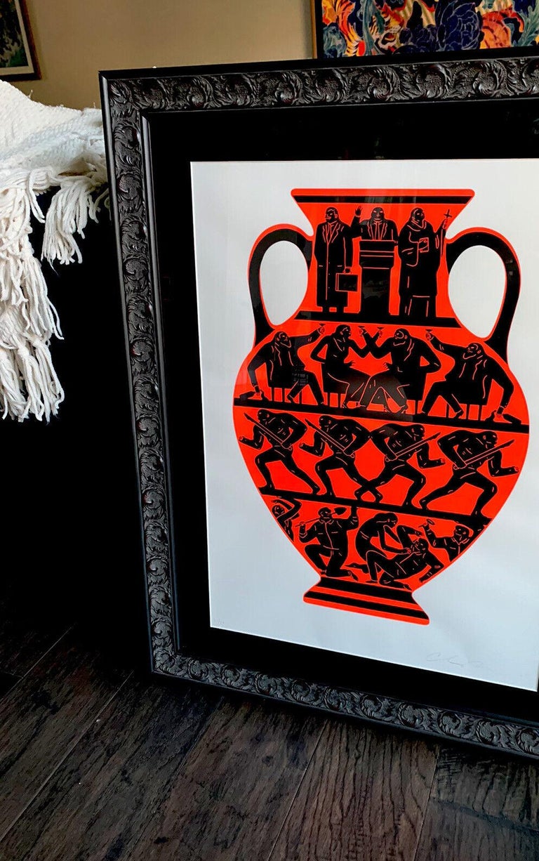 Cleon Peterson - Cleon Peterson The Jaunt Framed Greek Vase Print For ...