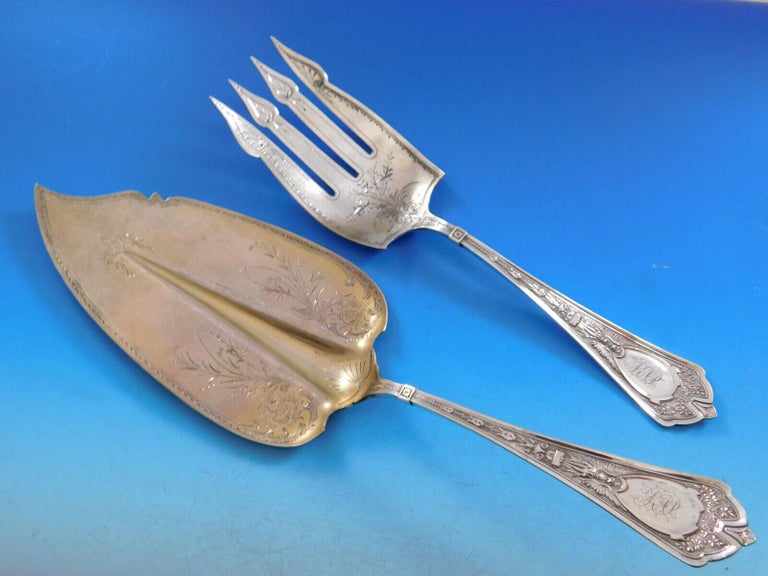 Ensemble de couverts en argent sterling 65 pièces Cléopâtre de Schulz ...