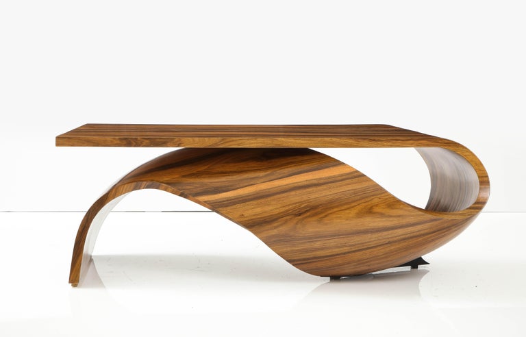 Vintage Exotic Wood Bentwood Coffee Table For Sale at 1stDibs