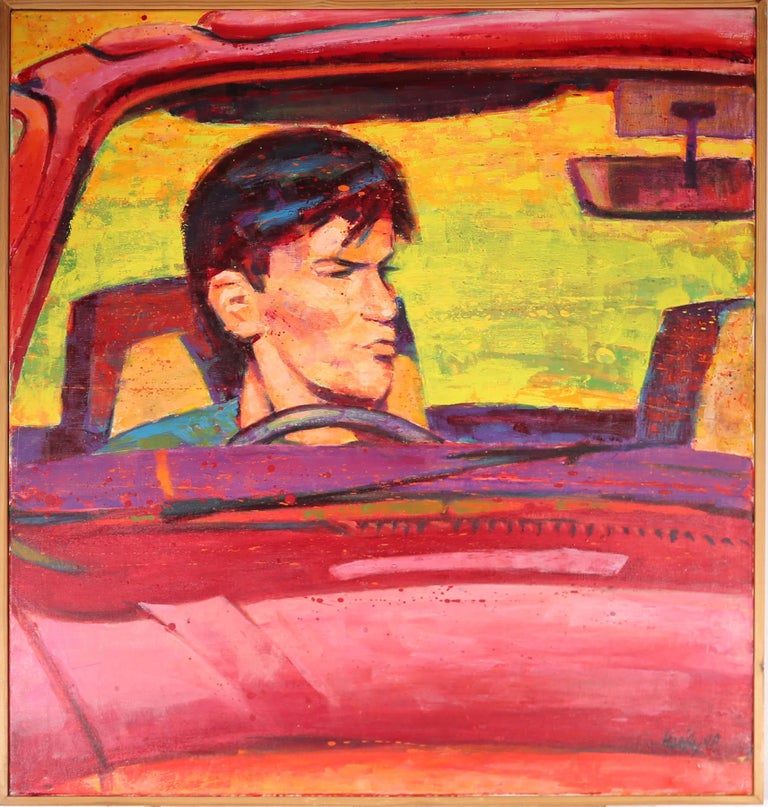 Clifford Hanley - Clifford Hanley (1948-2021) - 1990 Oil, Acid Yellow ...