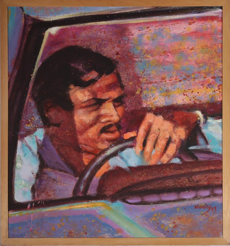 Clifford Hanley - Clifford Hanley (1948-2021) - 1993 Oil, Brilliantine ...