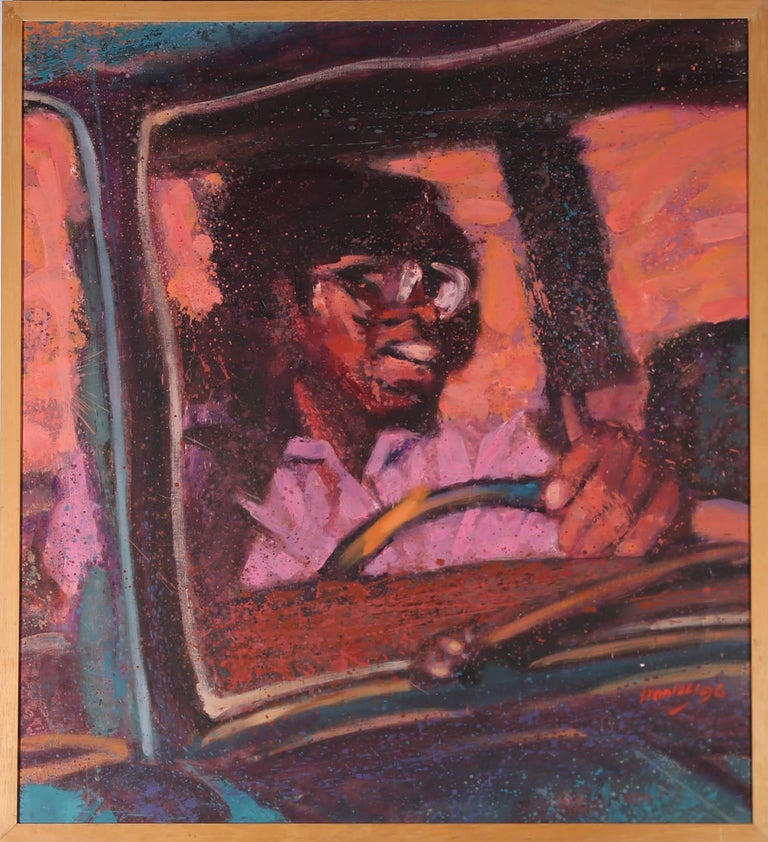 Clifford Hanley - Clifford Hanley (1948-2021) - 1996 Oil, Lady Cab ...