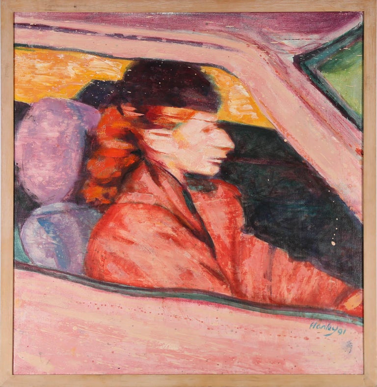 Clifford Hanley - Clifford Hanley (1948-2021) - Framed 1991 Oil, Rid ...