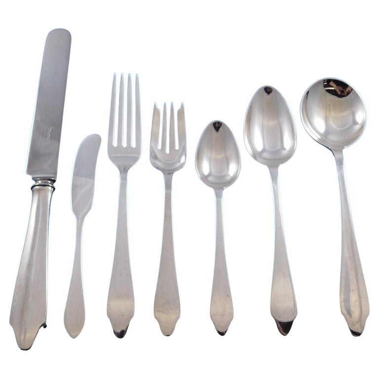 Clinton by Tiffany and Co Sterling Silver Cutlery Set 12 Service 86 pcs ...