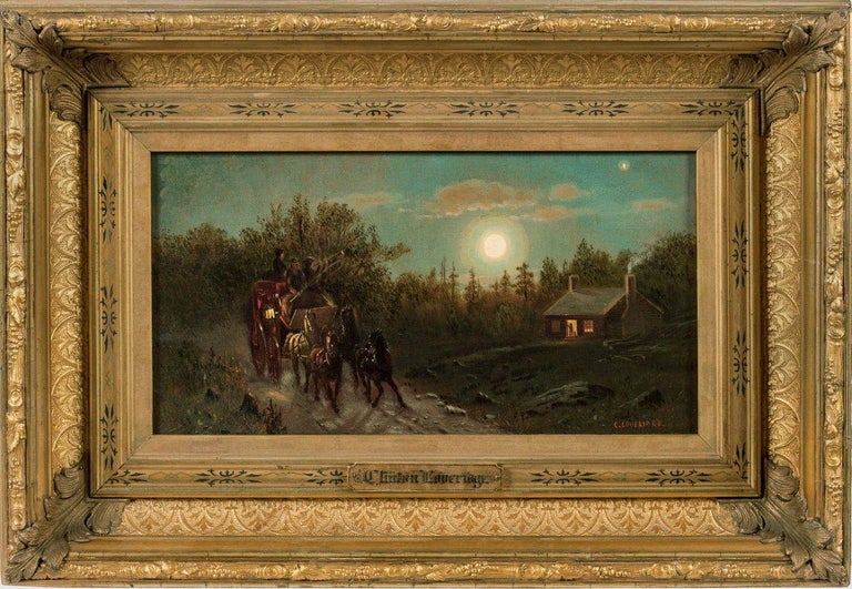 Clinton Loveridge - Carriage by Moonlight, Clinton Loveridge (1824-1915 ...