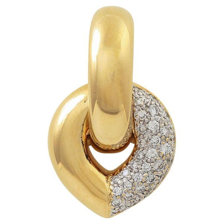 Clip Pendant with Brilliants Total 0.61 Ct For Sale at 1stDibs