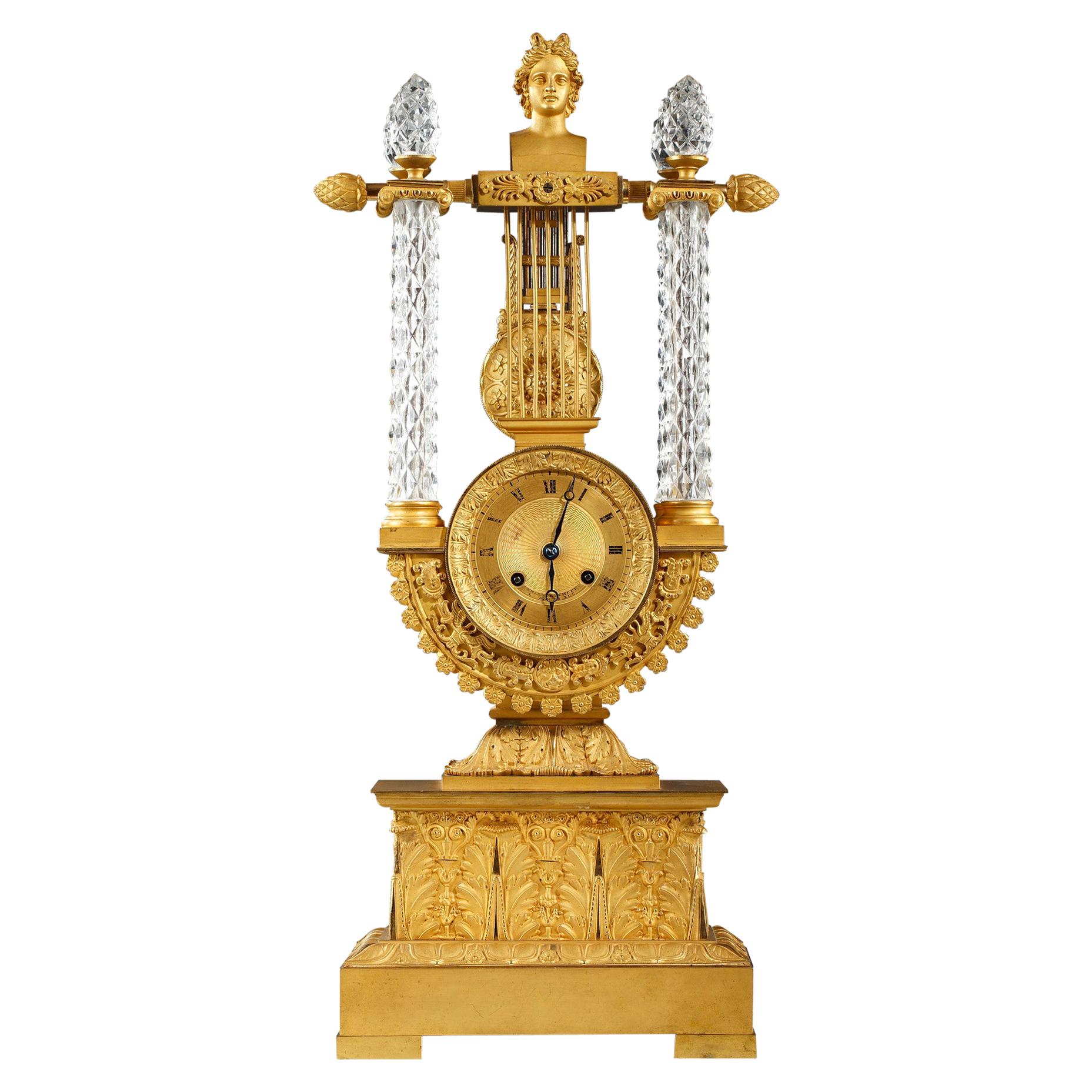 Art Nouveau Bronze Table Clock, France, circa 1920 at 1stDibs
