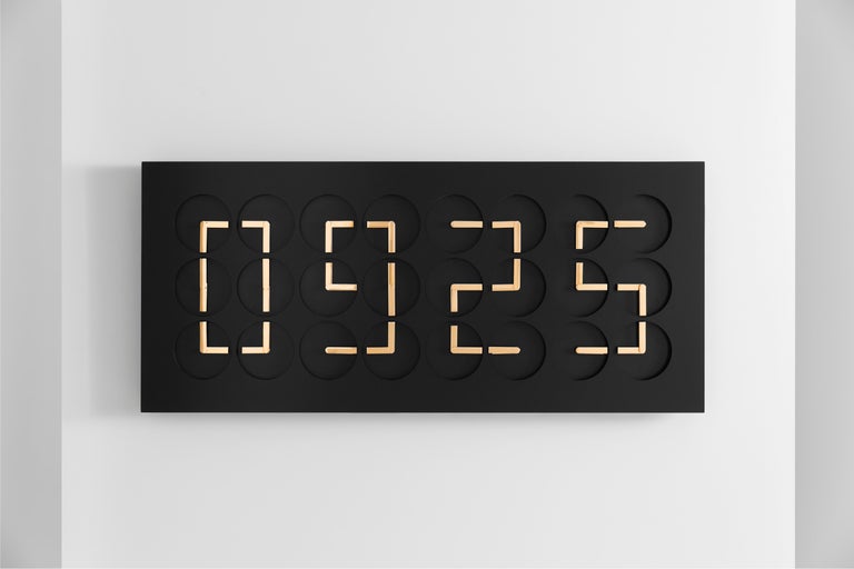 ClockClock 24 Black with Golden Hands by Humans Since 1982, Kinetic ...