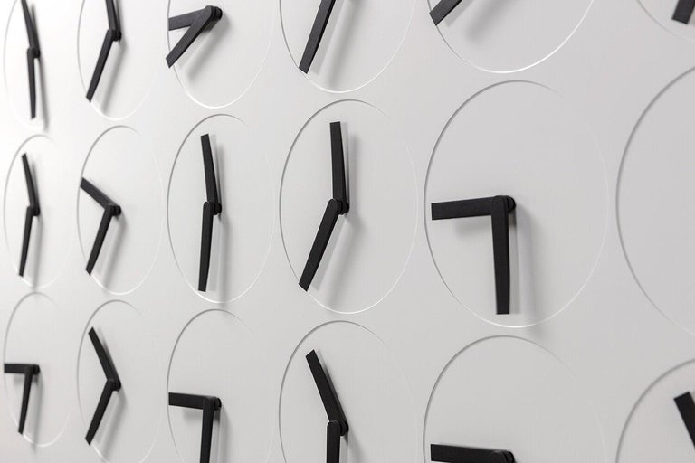ClockClock L White by Humans since 1982, Kinetic Sculpture, Wall Clock ...