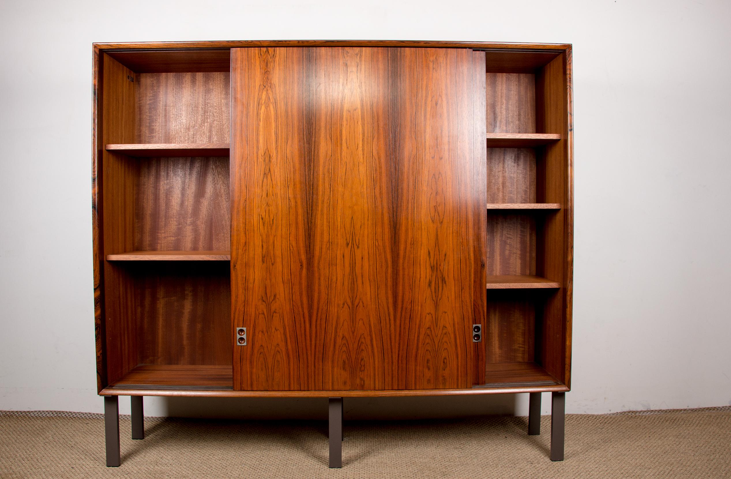 Closed Danish bookcase in Rosewood by Arne Vodder for Sibast Furnitures ...