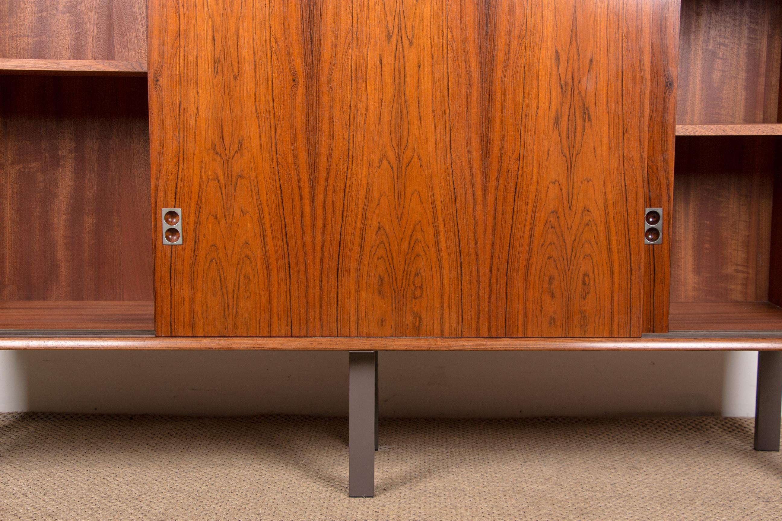 Closed Danish bookcase in Rosewood by Arne Vodder for Sibast Furnitures ...