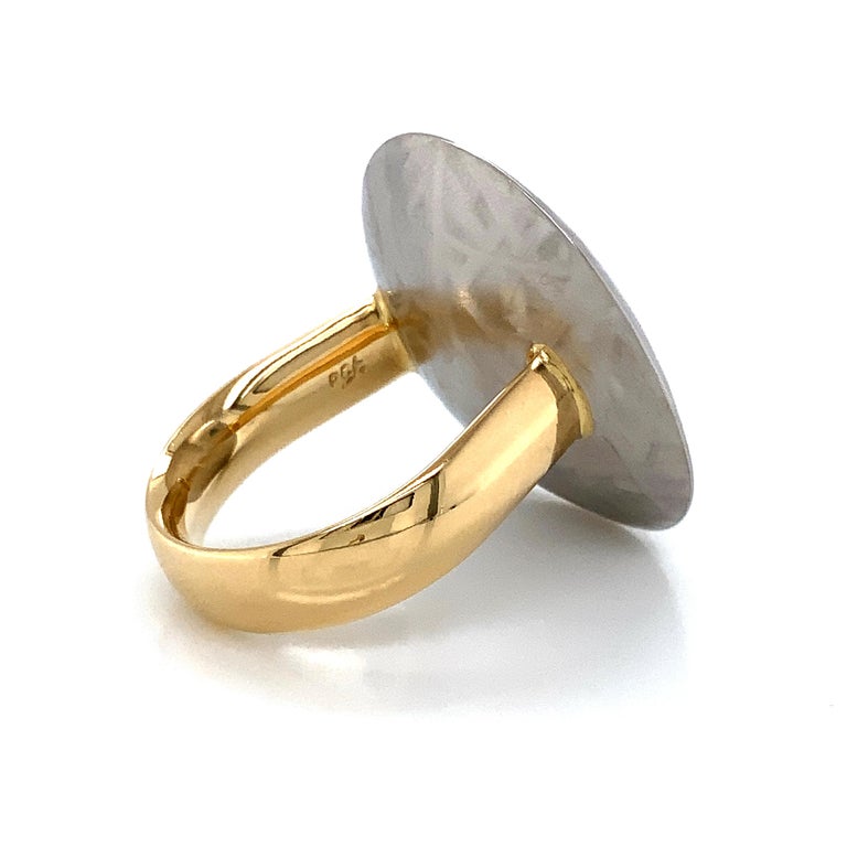 Georg Spreng - Cloud Ring Gold Platinum 950 with Round Mint Turquoise ...