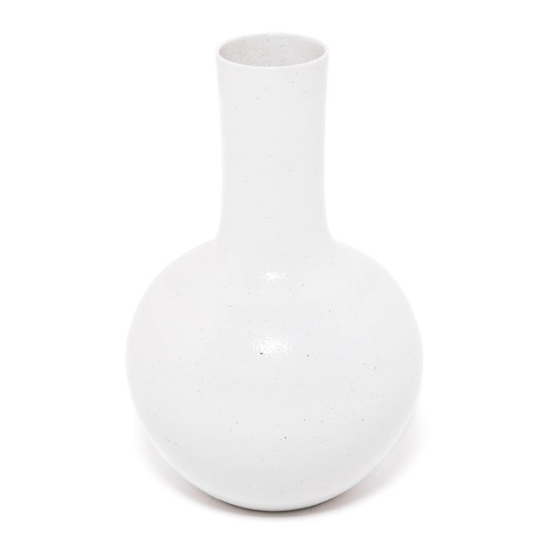 Cloud White Double Bottleneck Vase For Sale at 1stDibs