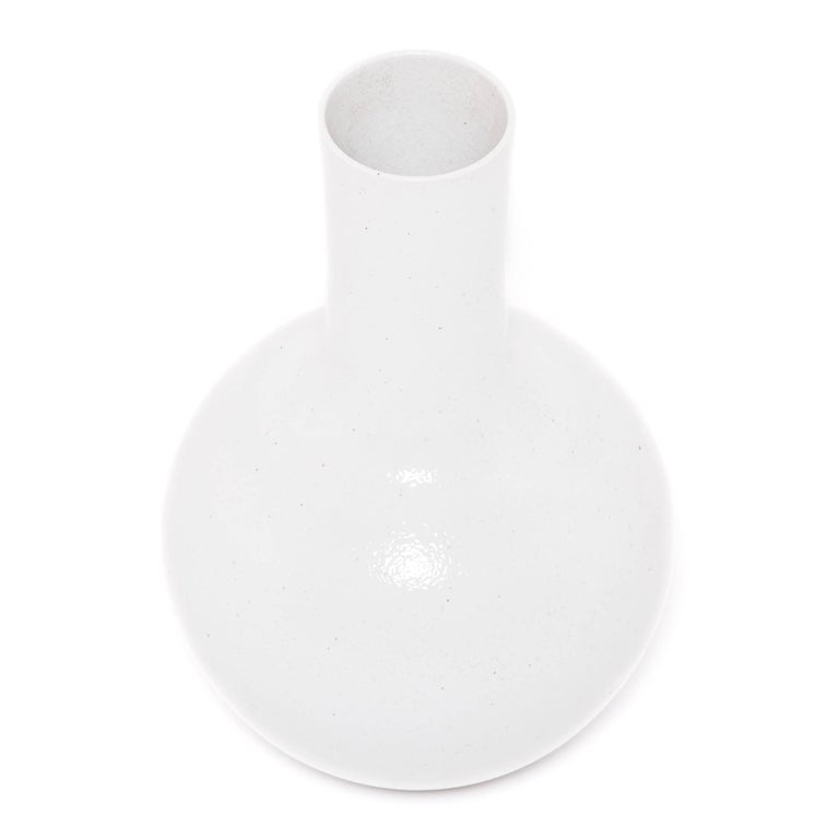 Cloud White Double Bottleneck Vase For Sale at 1stDibs