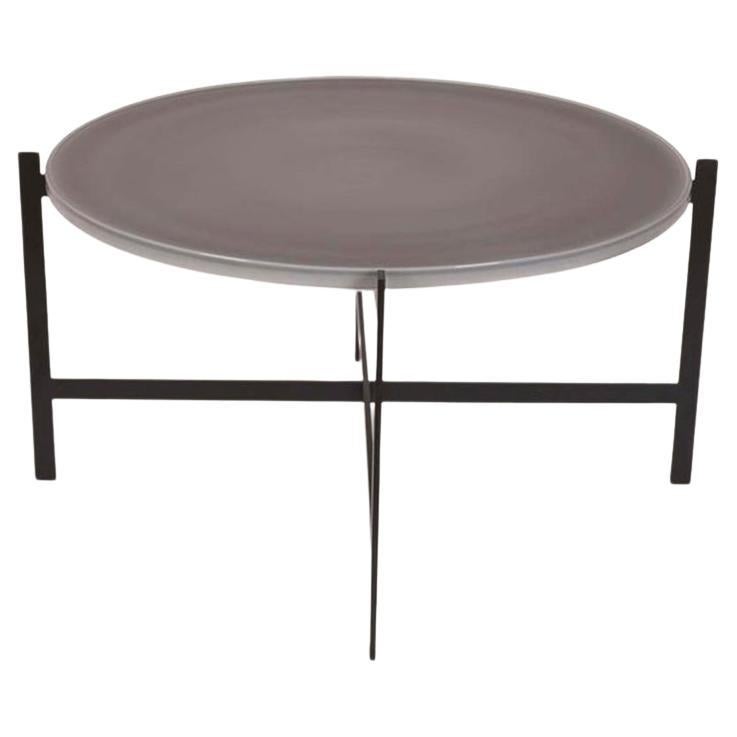 Cloudy Grey Porcelain Large Deck Table by OxDenmarq For Sale at 1stDibs