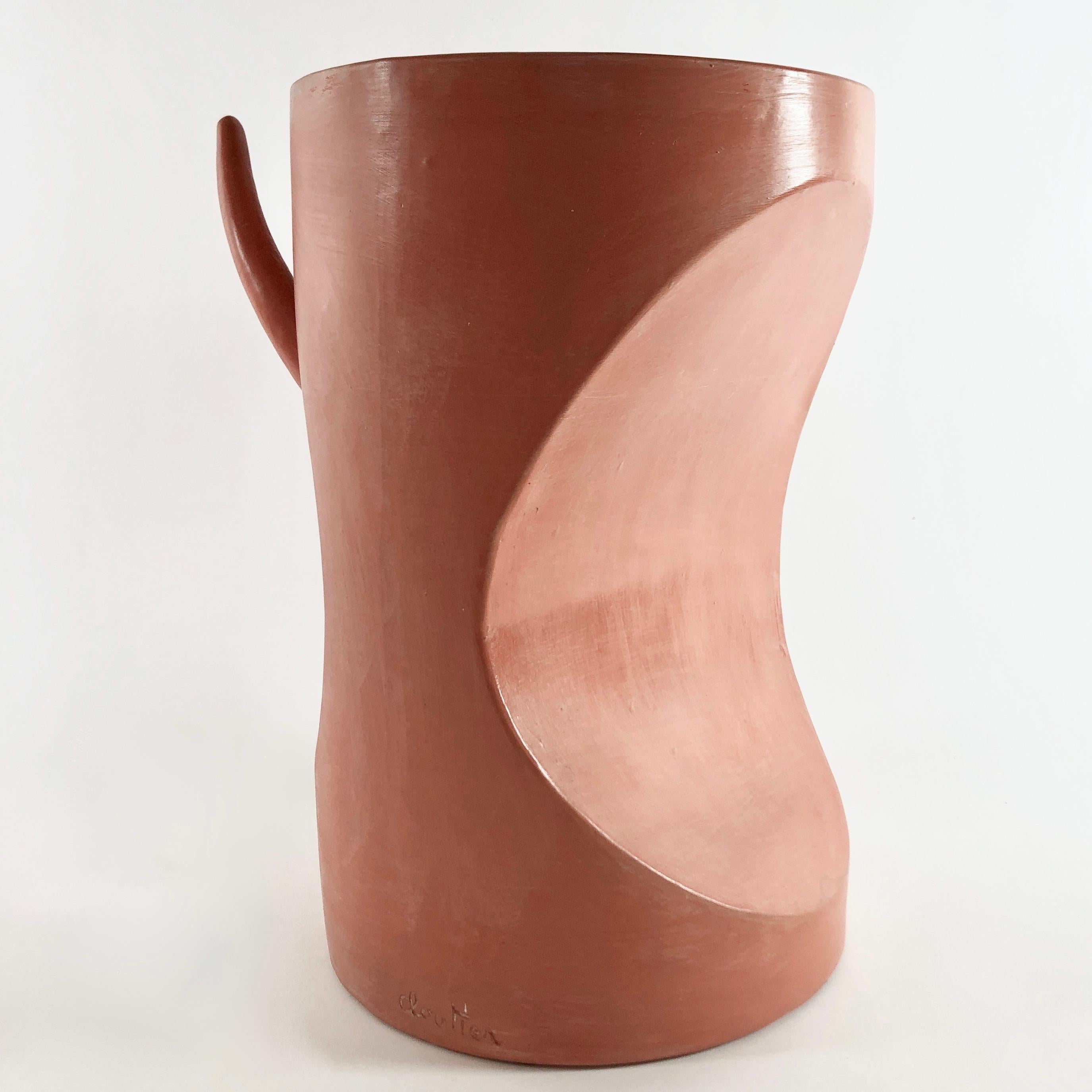 Cloutier, Abstract Ceramic Bull Sculpture at 1stDibs