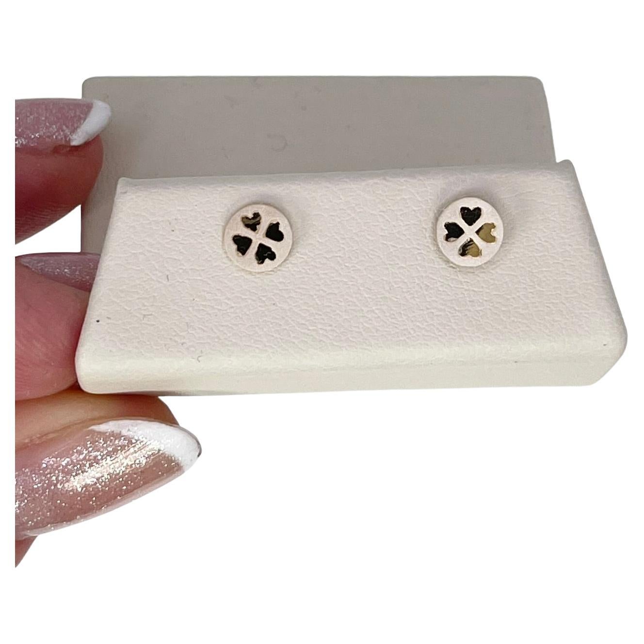 Red Enamel Ladybug Stud Earrings, 14KT Yellow Gold For Sale at 1stDibs