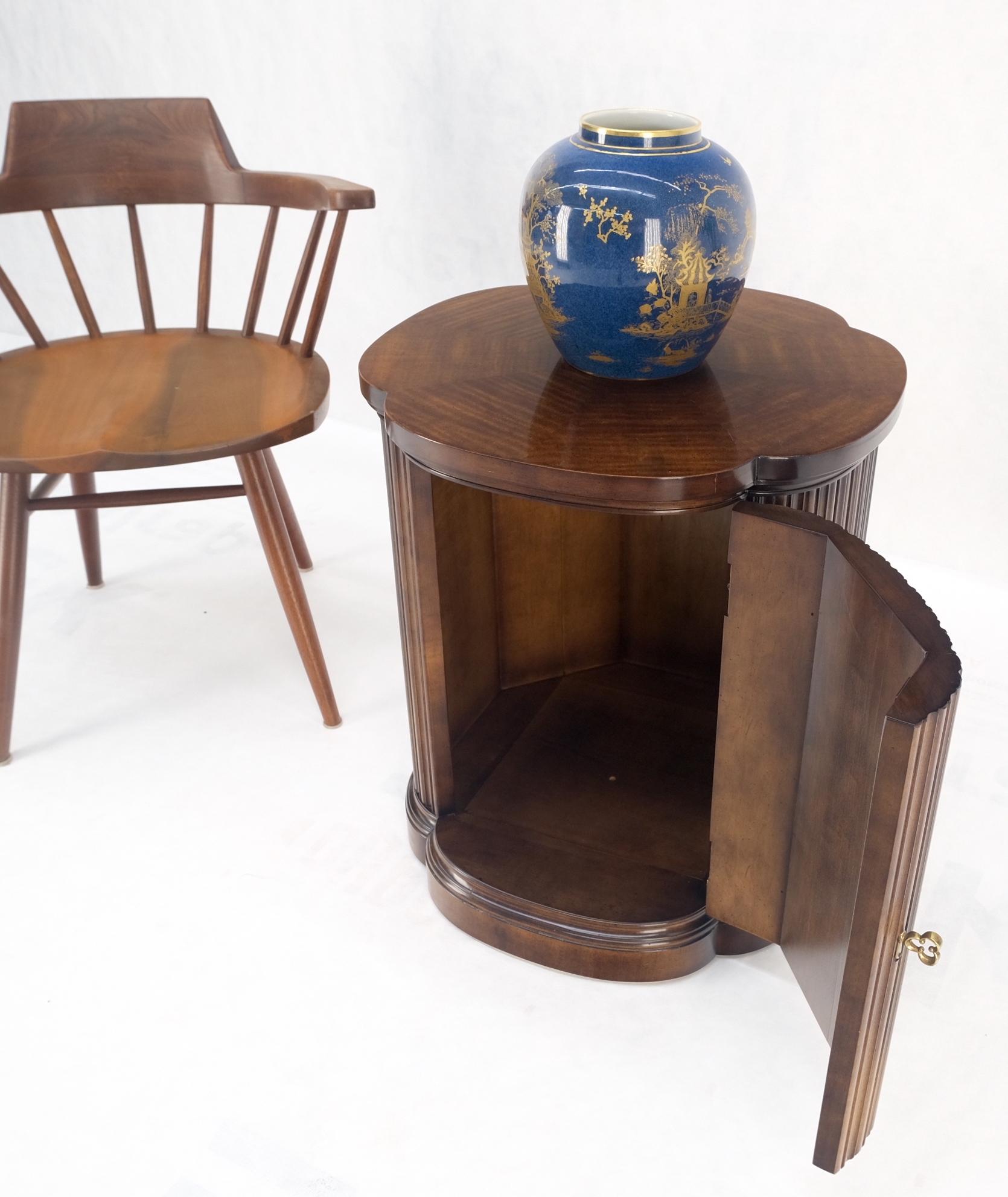 Clover Shape Stand Pedestal End Table One Drawers Storage Compartment ...