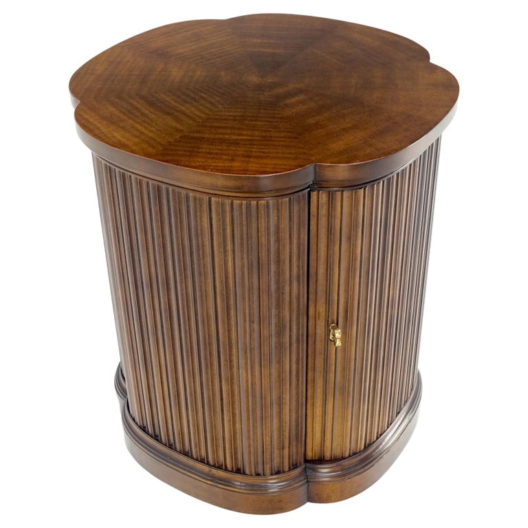 Clover Shape Stand Pedestal End Table One Drawers Storage Compartment ...