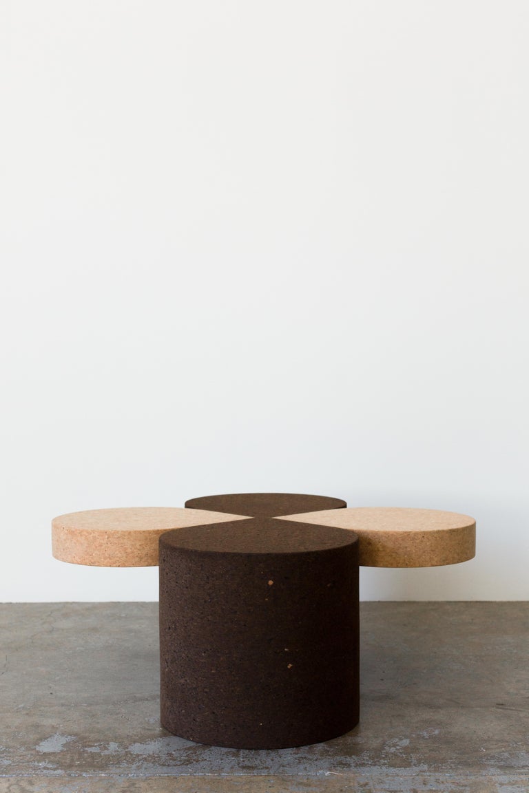 Clover Solid Cork Contemporary Sculptural Carved Coffee Table Mix For ...