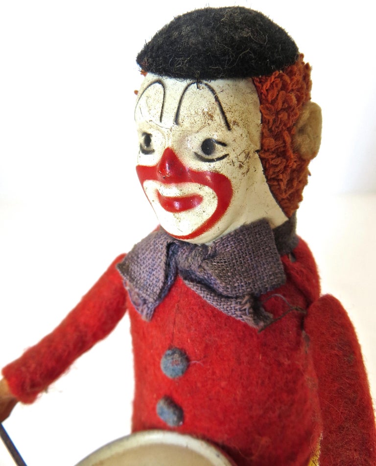 "Clown Drummer" Clockwork Toy Schuco, German, circa 1940 at 1stDibs ...