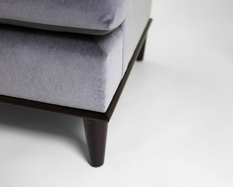 Club Chair with Nail Trimmed Square Back with Scroll Arms and Loose ...