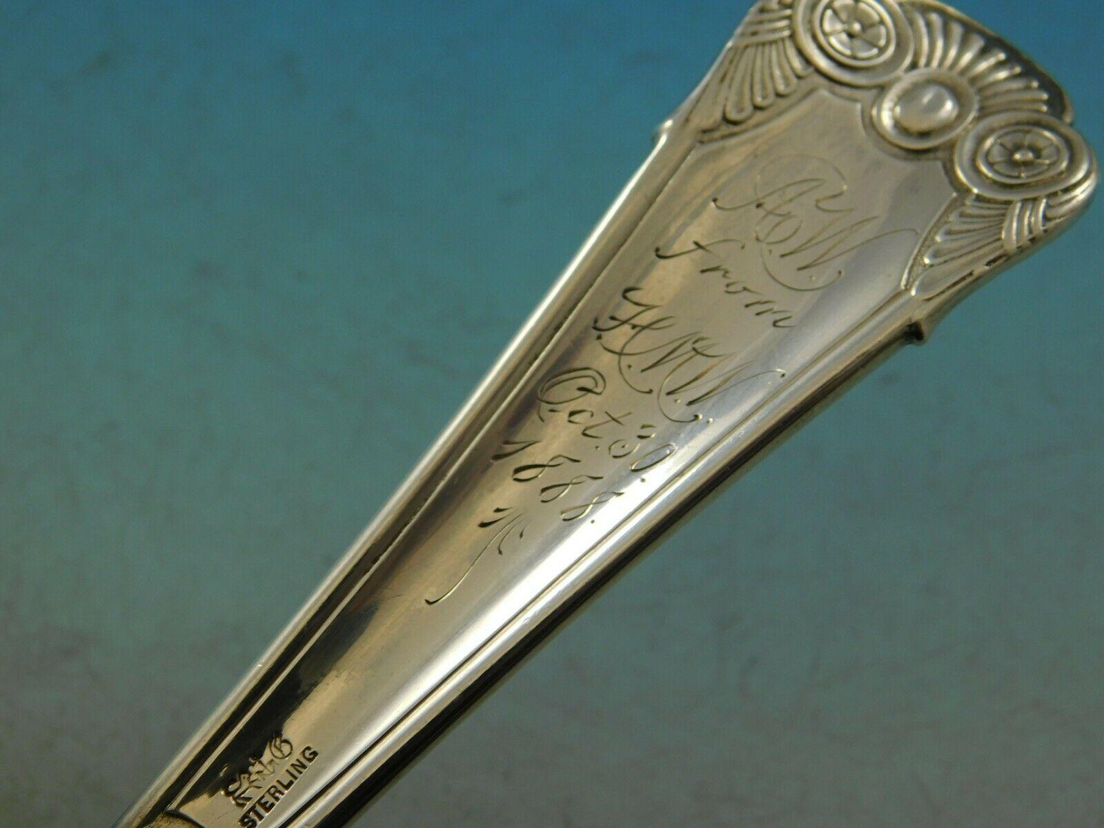 Cluny by Gorham Sterling Silver Crumber Floral Design on Blade Brite ...
