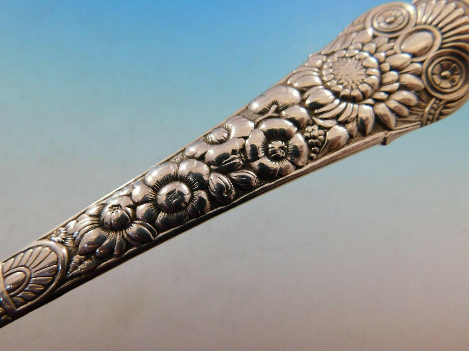 Cluny by Gorham Sterling Silver Crumber Floral Design on Blade Brite ...