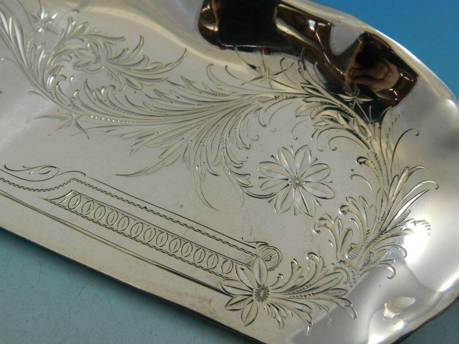 Cluny by Gorham Sterling Silver Crumber Floral Design on Blade Brite ...