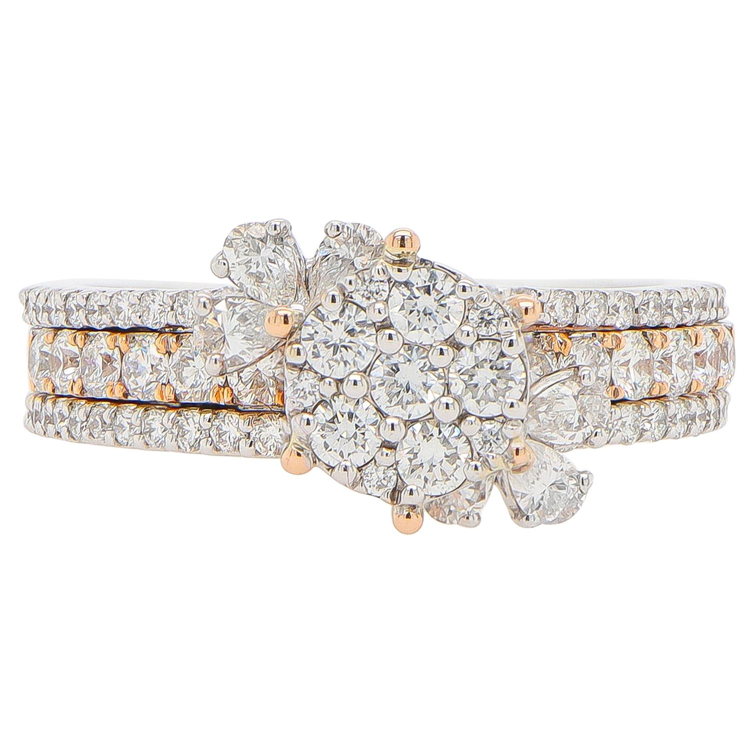 4 Carat Diamond Cluster Ring at 1stDibs