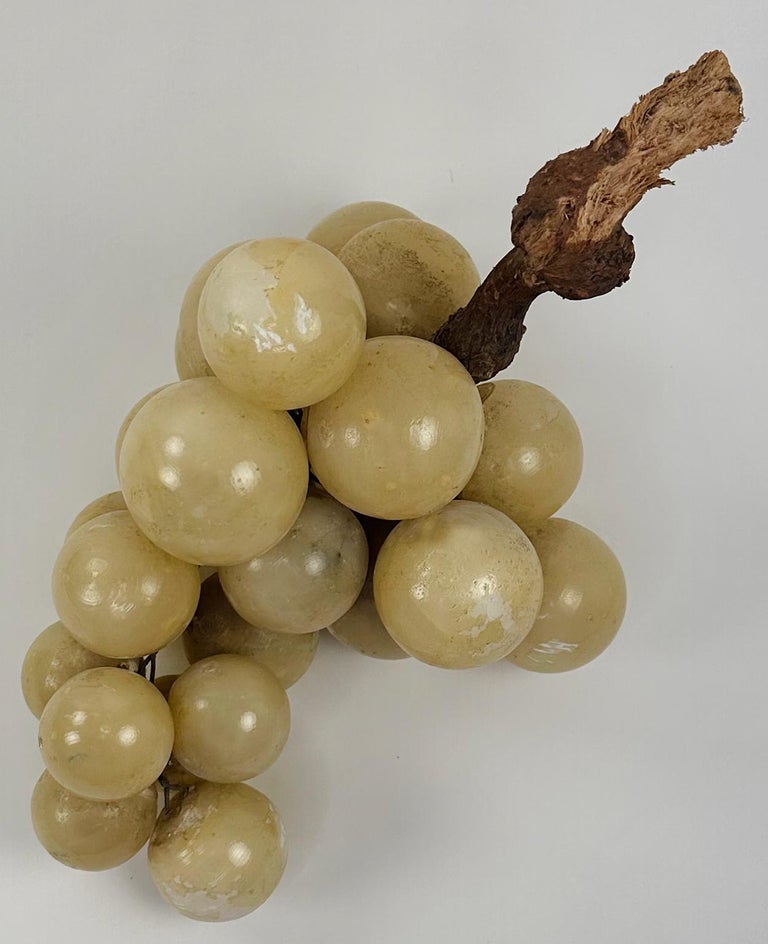 Cluster of Mid-Century Alabaster Italian Grapes For Sale at 1stDibs