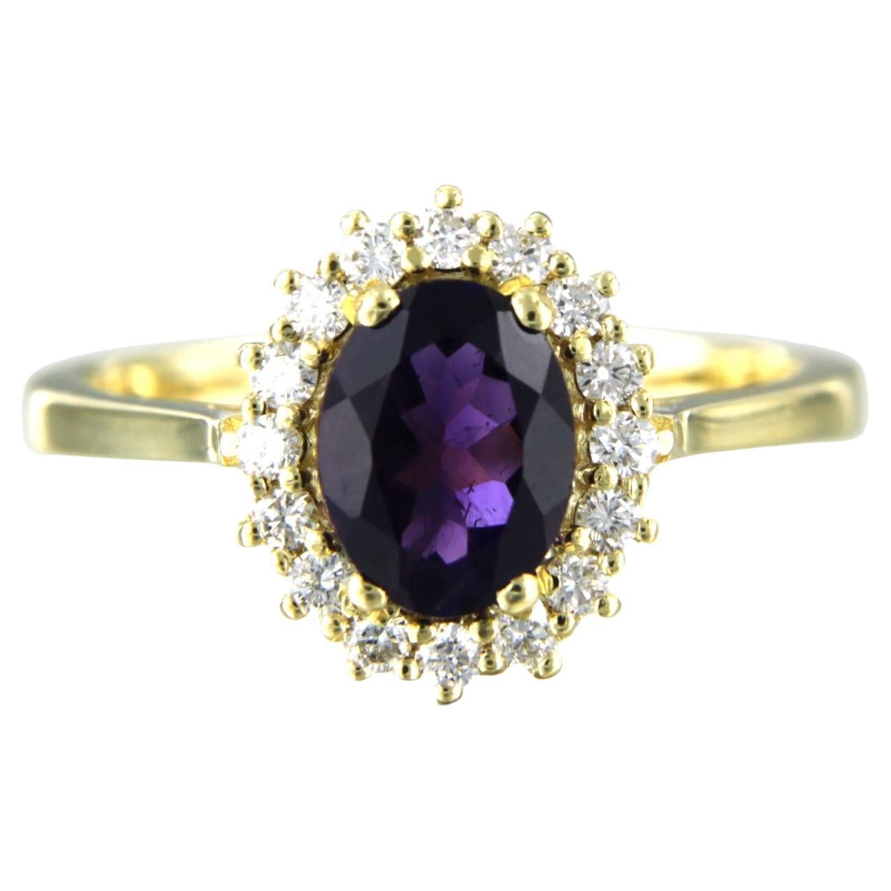 Ring with sapphire up to 1.01ct and brilliant cut diamonds up to 0.26ct ...