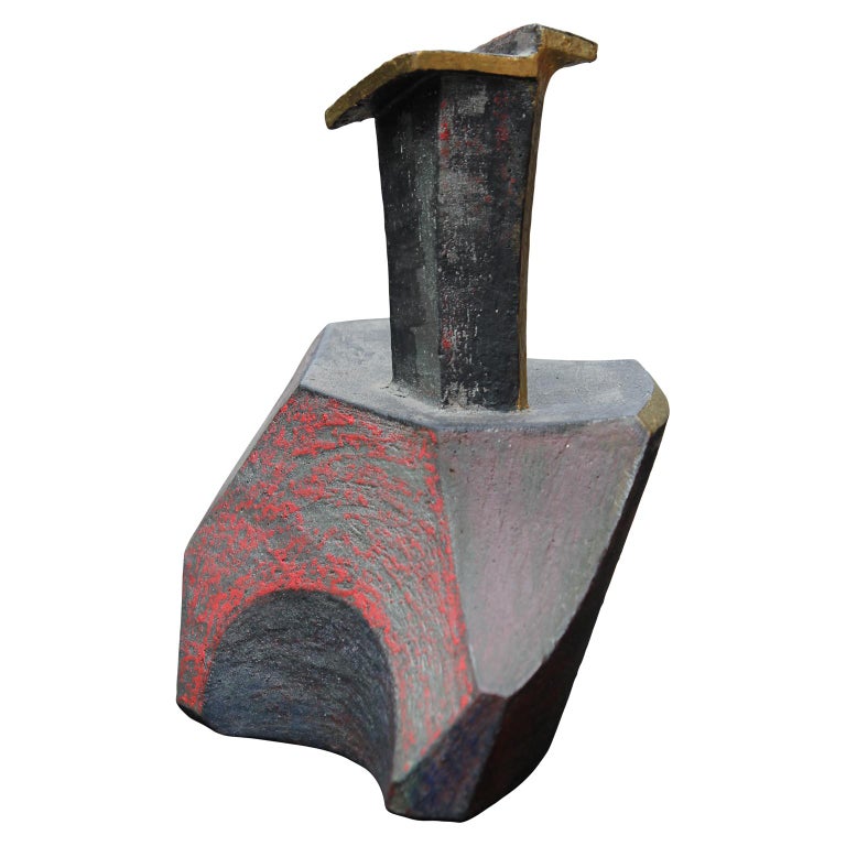 CLW - Modernist Angular Ceramic Sculpture at 1stDibs