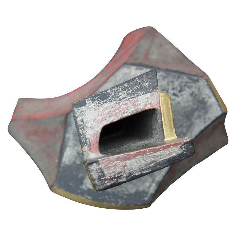 CLW - Modernist Angular Ceramic Sculpture at 1stDibs
