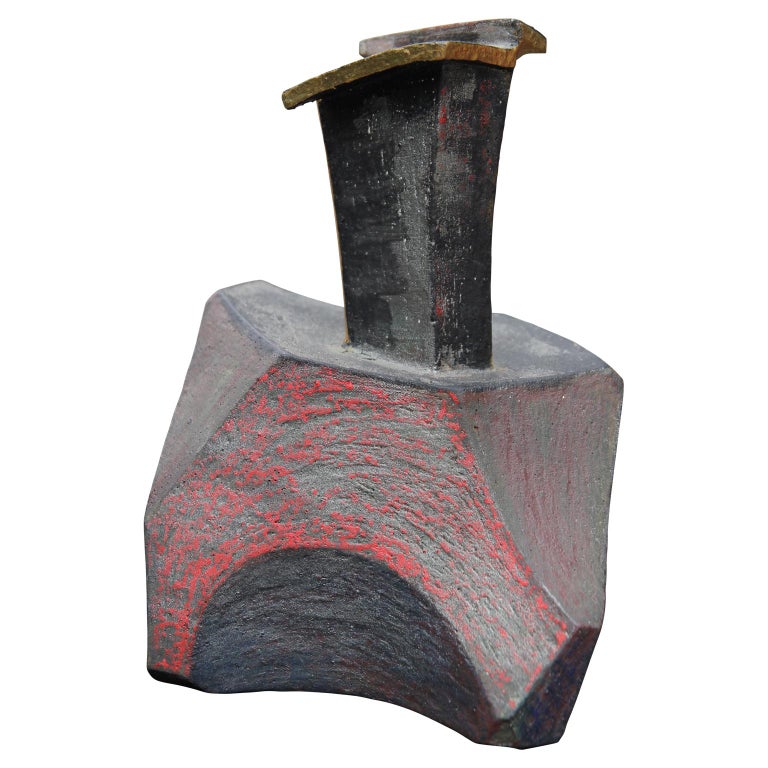 CLW - Modernist Angular Ceramic Sculpture at 1stDibs