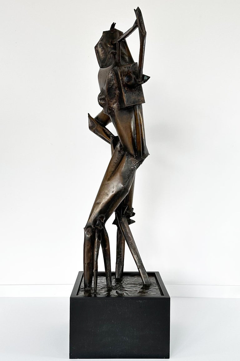 Clyde Ball Monumental 63" Brutalist Bronze Sculpture For Sale at 1stDibs