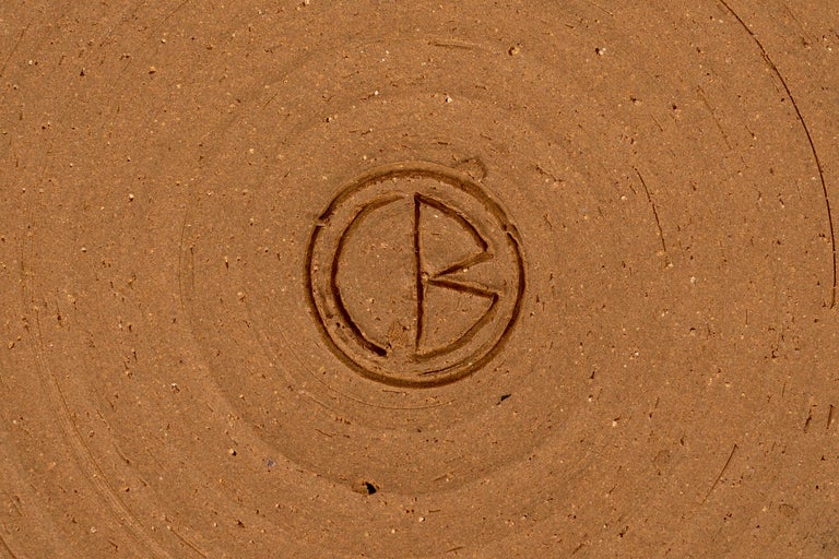 Clyde Burt Ceramic Platter at 1stDibs