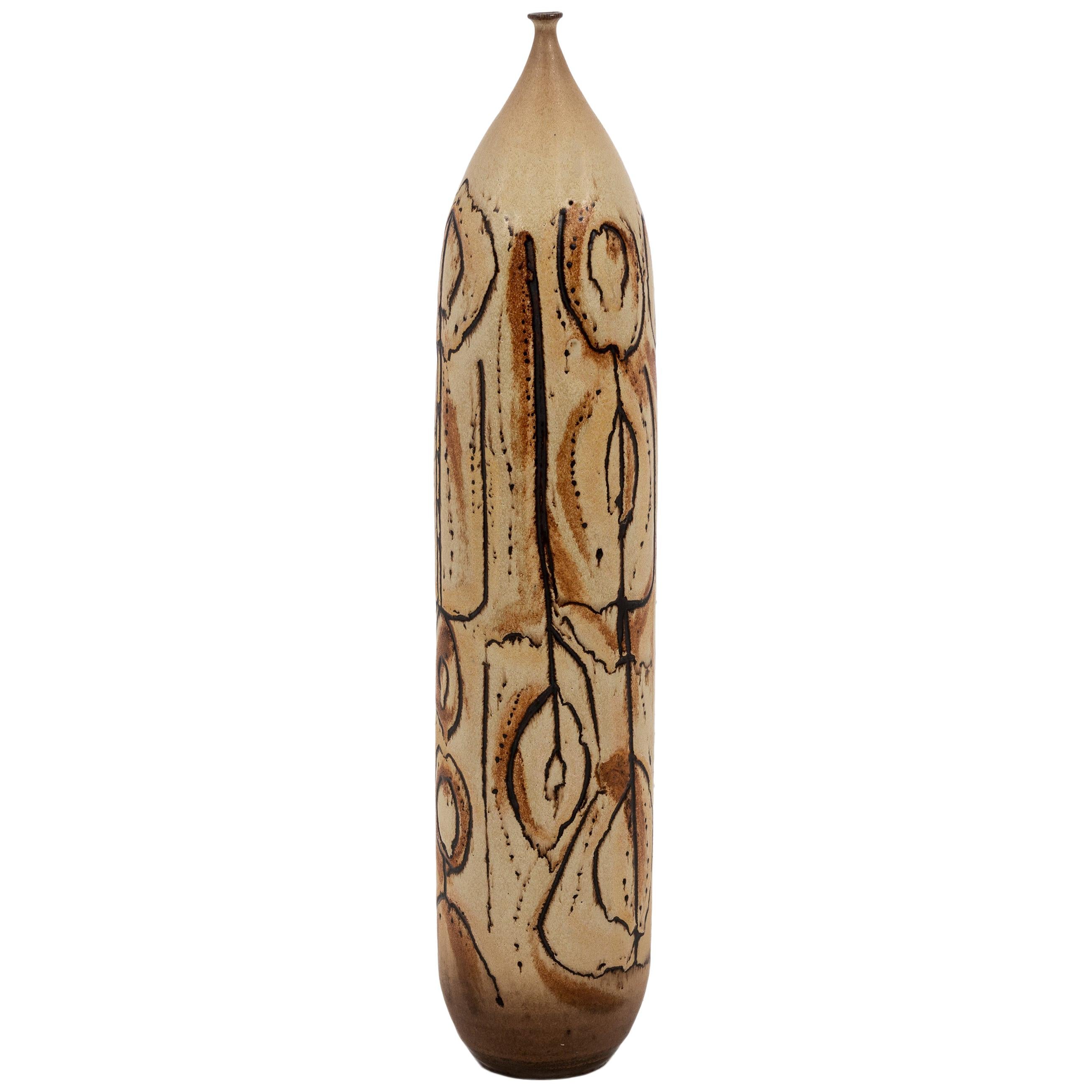 Clyde Burt Ceramic Vase at 1stDibs